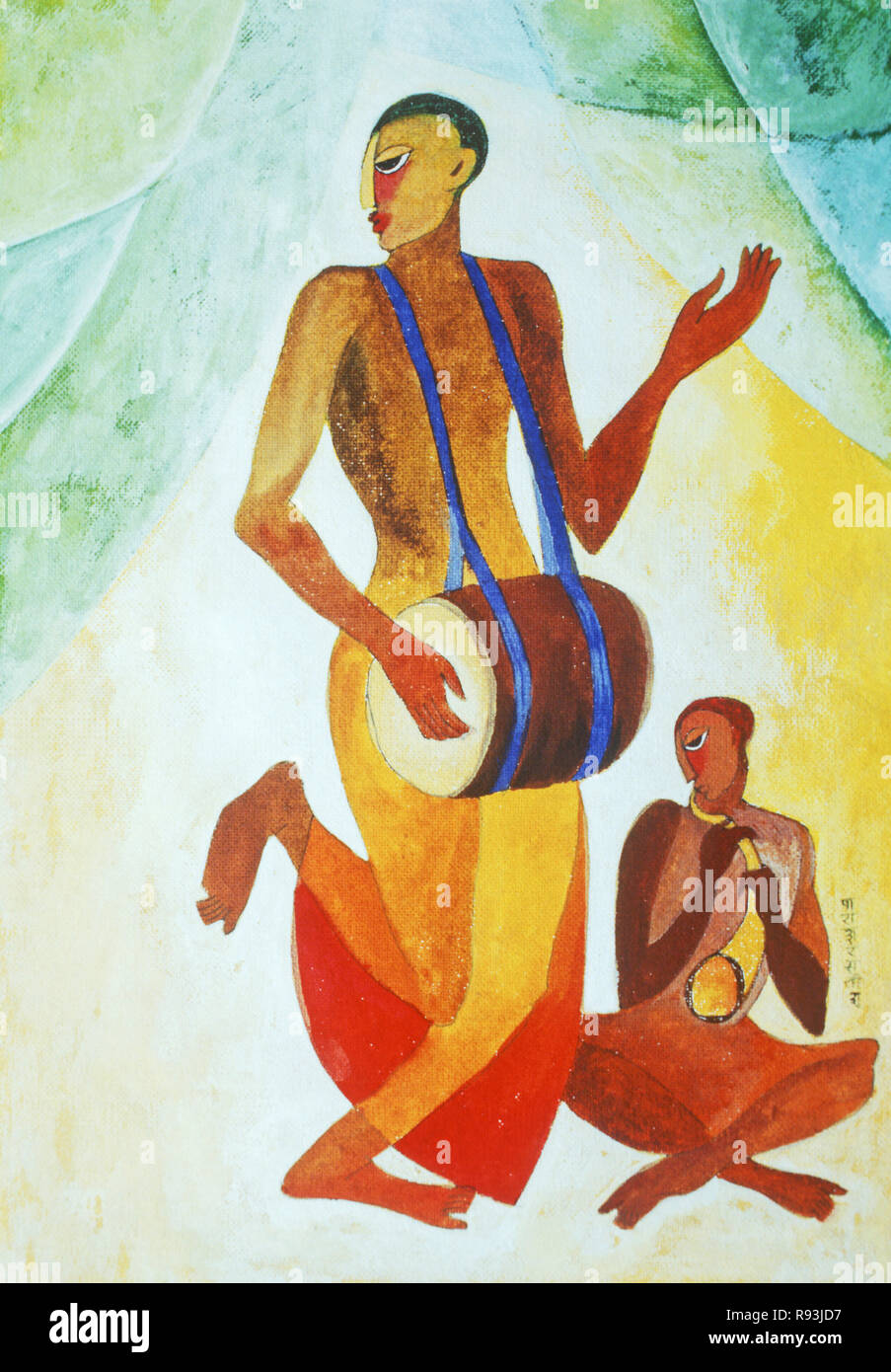 Painting of Devotees Stock Photo - Alamy