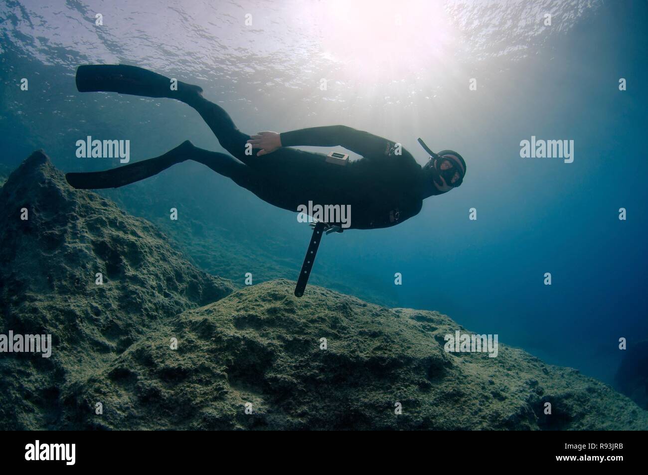 Freediver, Mediterranean Sea, Kash, Turkey Stock Photo - Alamy
