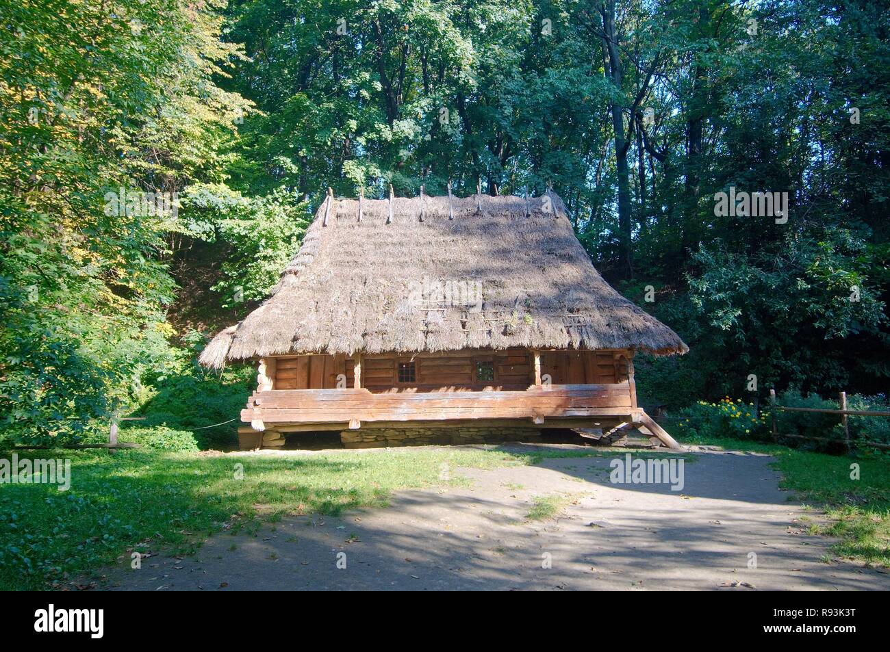 Old Ukrainian log hut, Lviv, Ukraine, Eastern Europe Stock Photo - Alamy