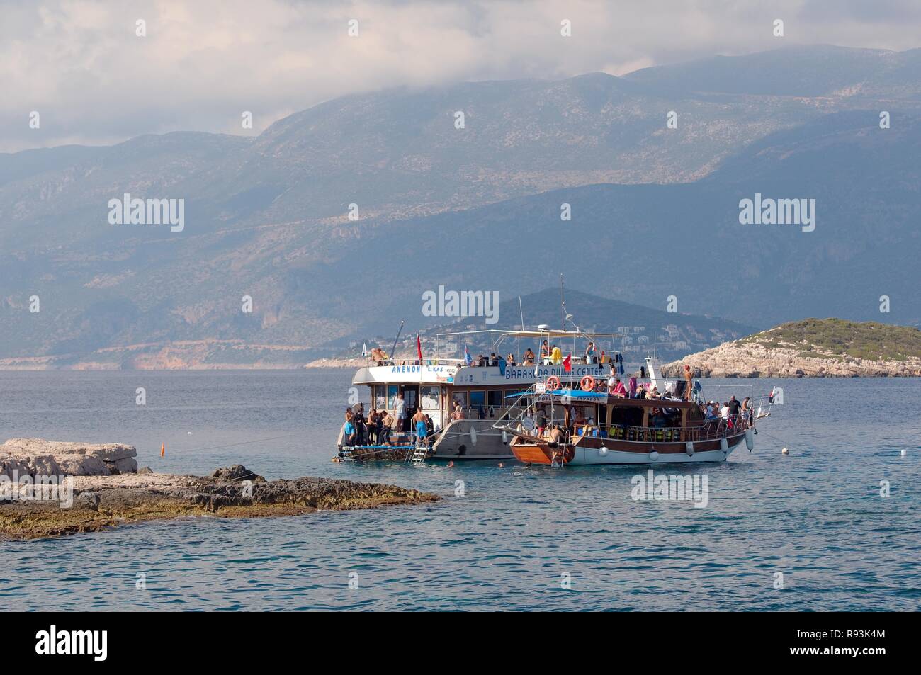 Diving boat, Kas, Kaş, Turkey Stock Photo - Alamy