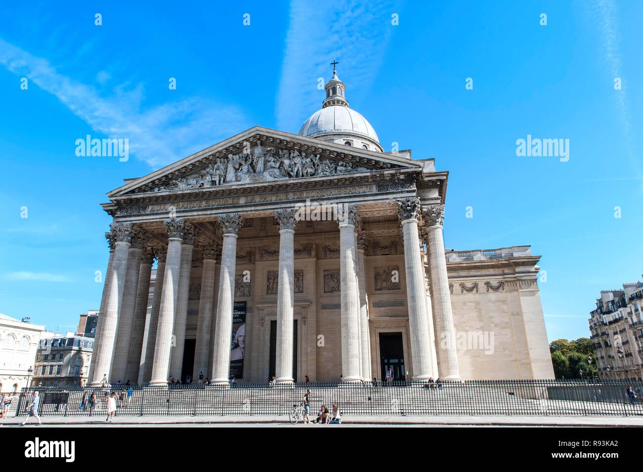 Paris france facade building front paris france pantheon hi-res stock ...