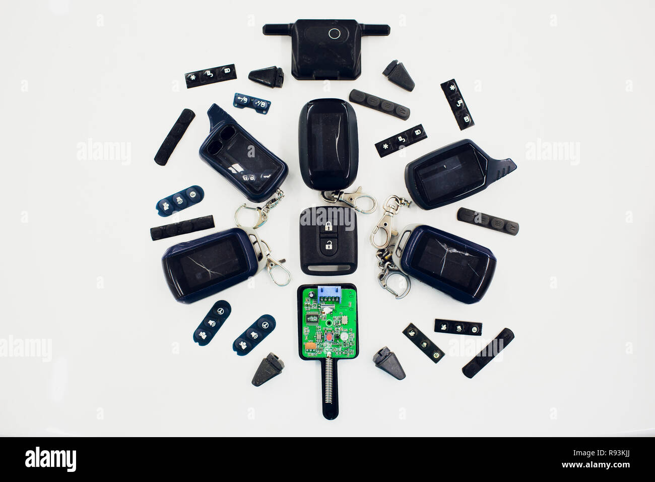 Close-up damaged car key isolated on white background Stock Photo - Alamy