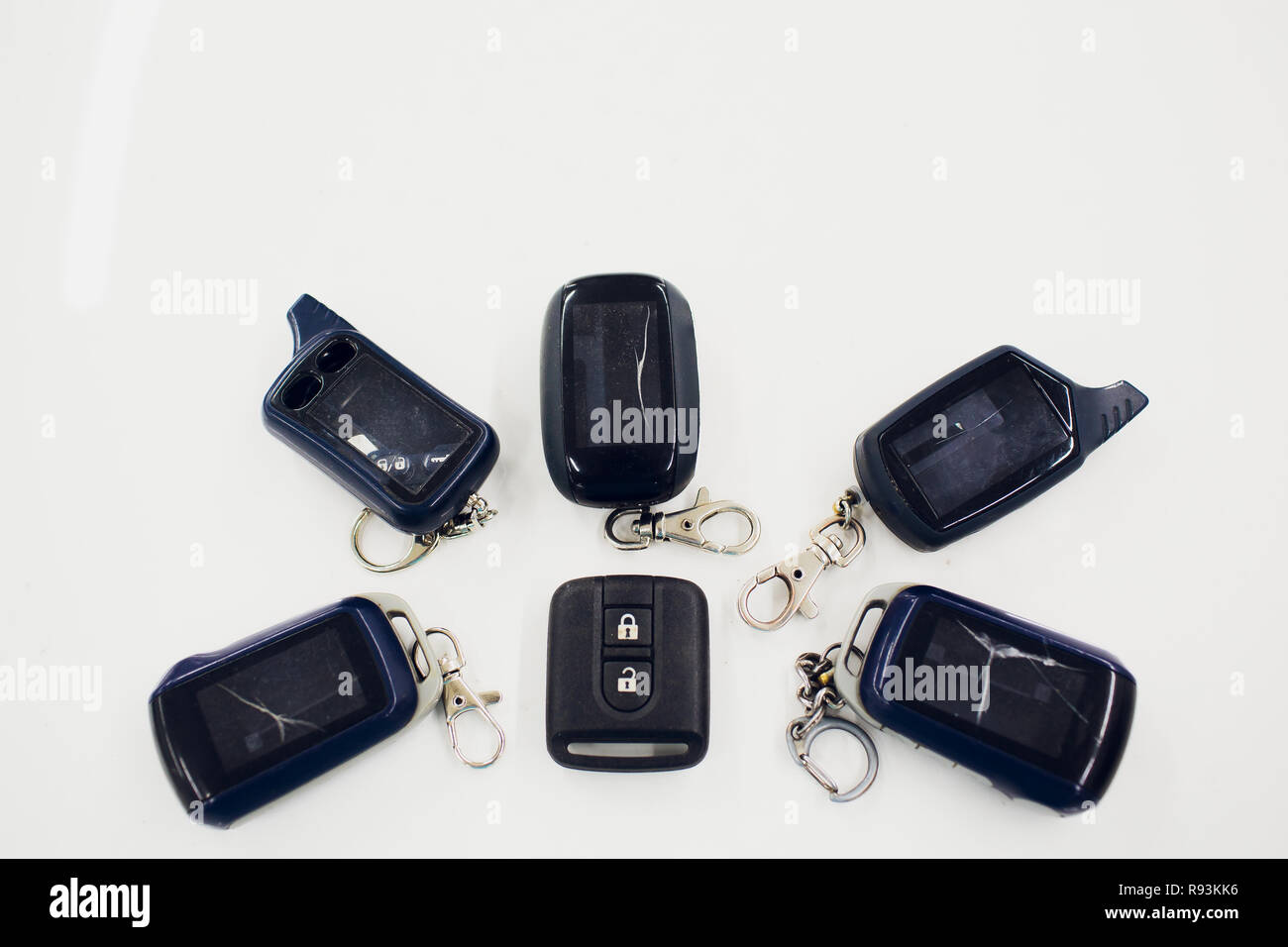 Close-up damaged car key isolated on white background Stock Photo - Alamy