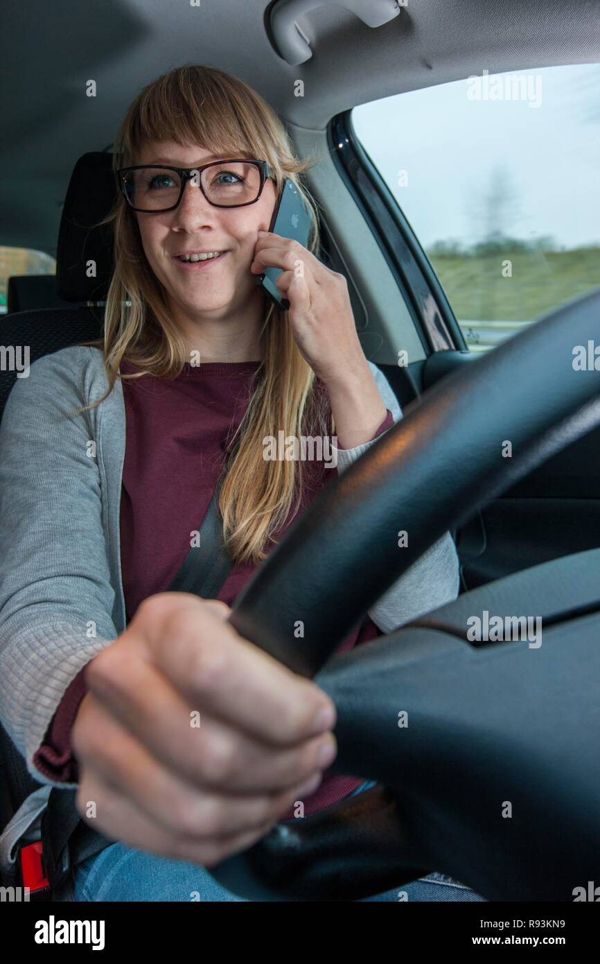Young woman driving detail hi-res stock photography and images - Alamy
