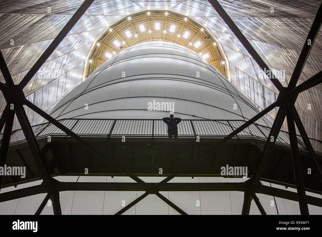 Installation by Christo, 90 meters high, 50 meters wide, consisting of ...