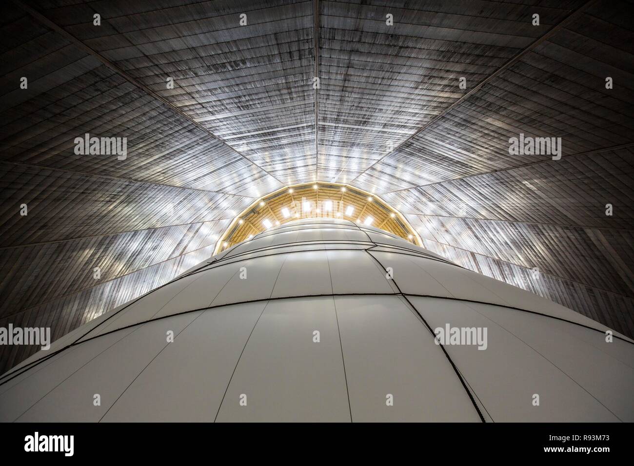 Installation by Christo, 90 meters high, 50 meters wide, consisting of ...