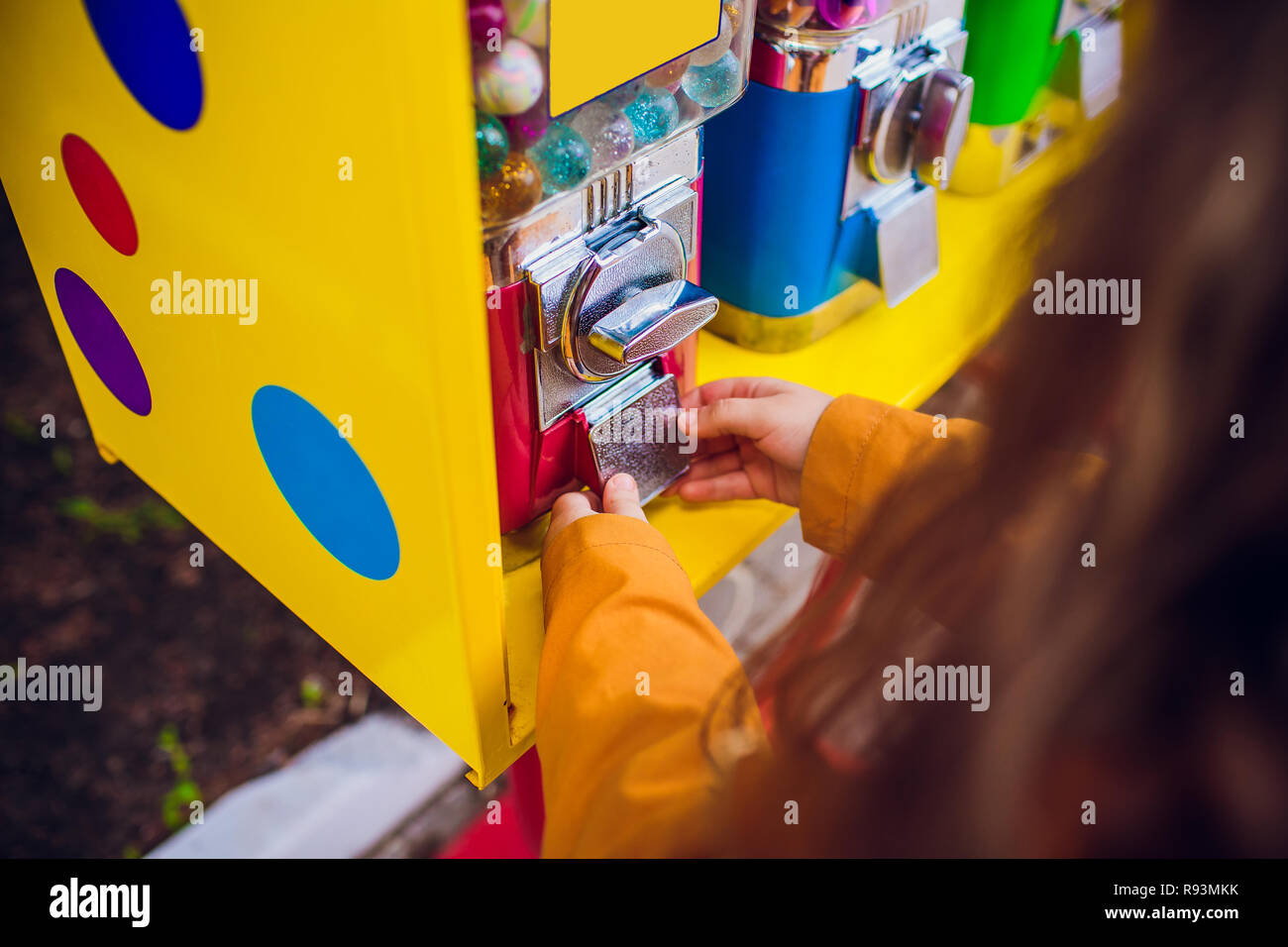 Colourful vending machine toy containers Stock Photo - Alamy