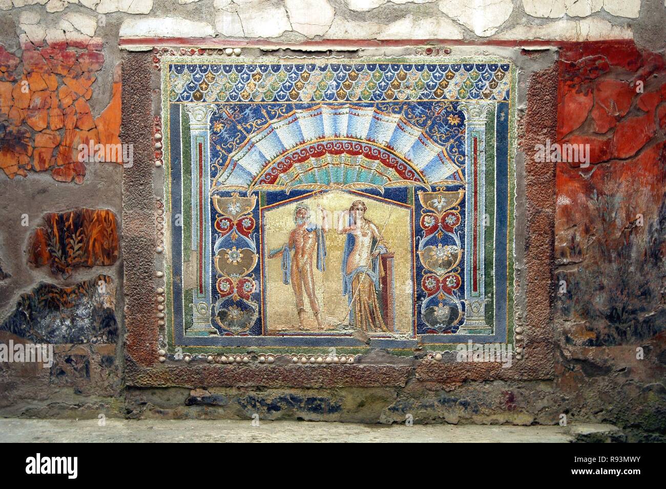 Mosaic in the House of Neptune and Amphitrite at the ancient Roman ...