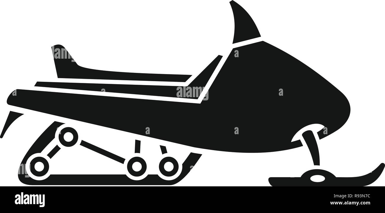 Sport snowmobile icon. Simple illustration of sport snowmobile vector ...