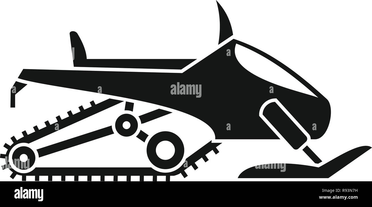 Winter snowmobile icon. Simple illustration of winter snowmobile vector ...
