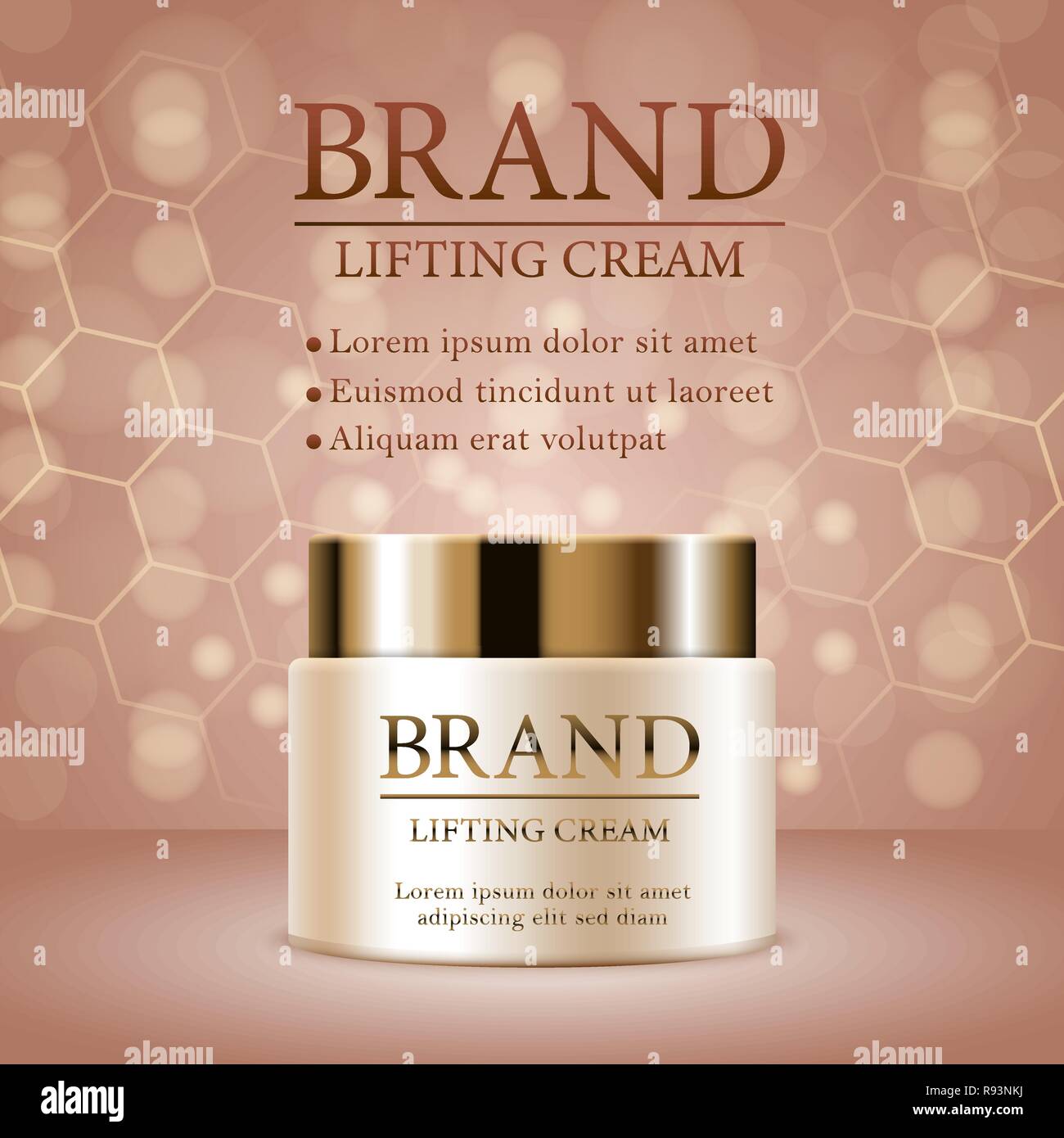 Lifting facial concept background. Realistic illustration of lifting ...