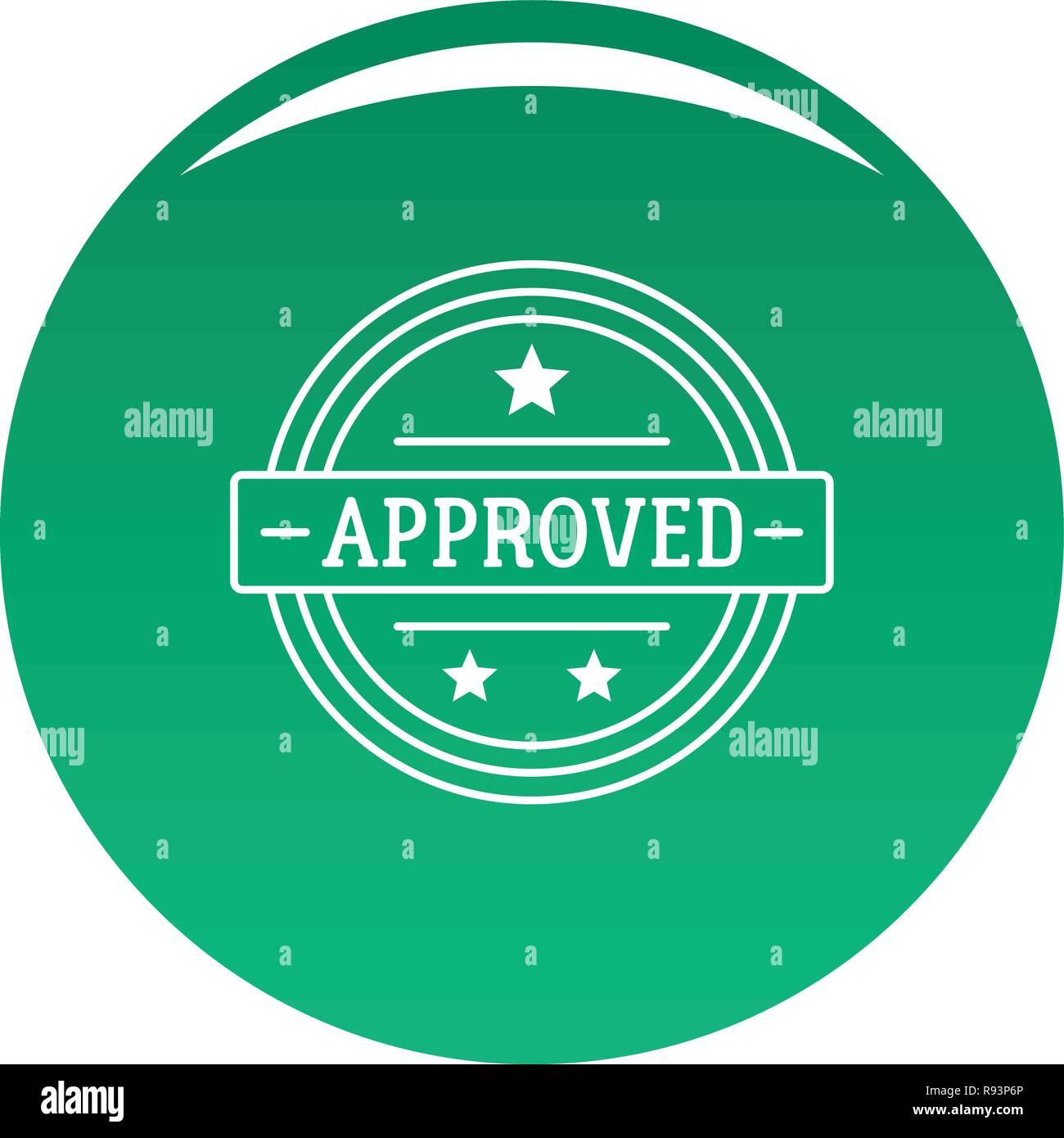 Approved logo. Simple illustration of approved vector logo for any ...