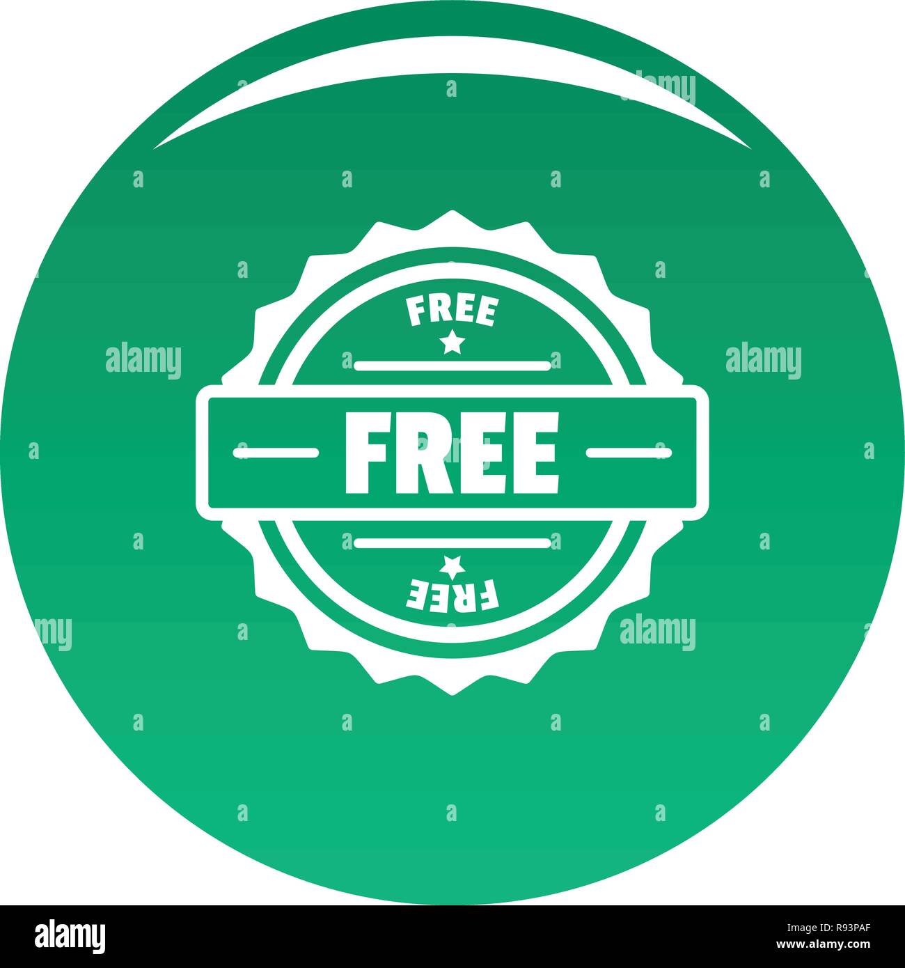 Free logo. Simple illustration of free vector logo for any design green ...