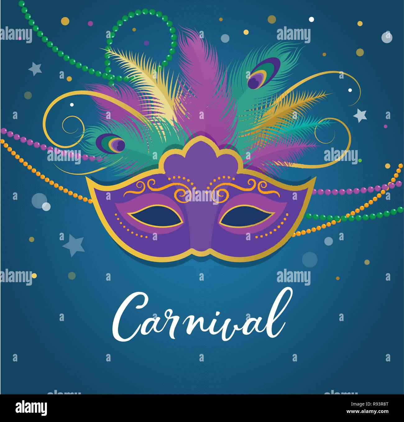 Mardi Gras - Fat Tuesday Carnival celebration template Stock Vector ...