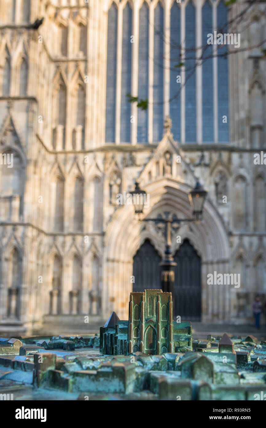York Minster and model Stock Photo - Alamy