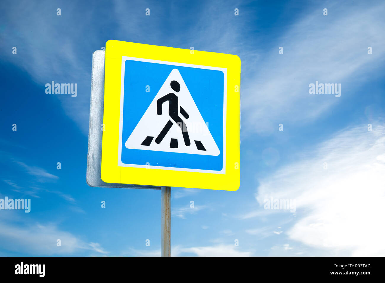 Road signs, road sign zebra, pedestrian crossing sign Stock Photo - Alamy