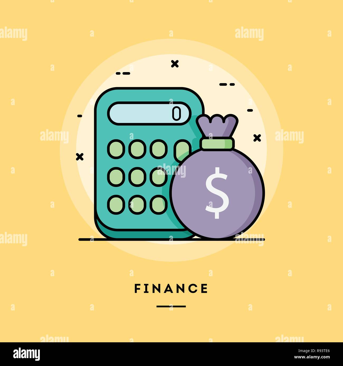 Finance, flat design thin line banner Stock Vector Image & Art - Alamy