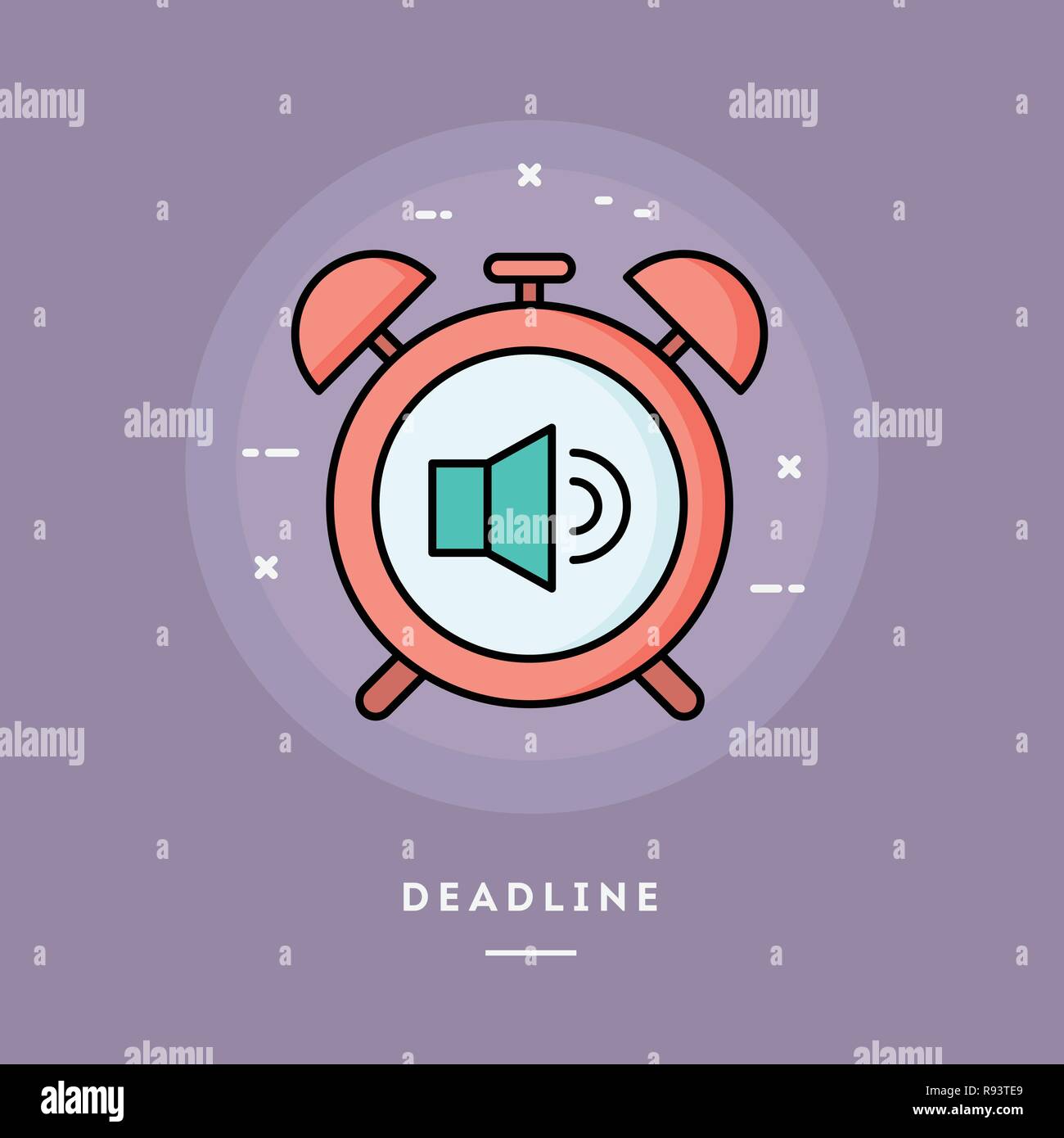 Deadline, flat design thin line banner Stock Vector Image & Art - Alamy
