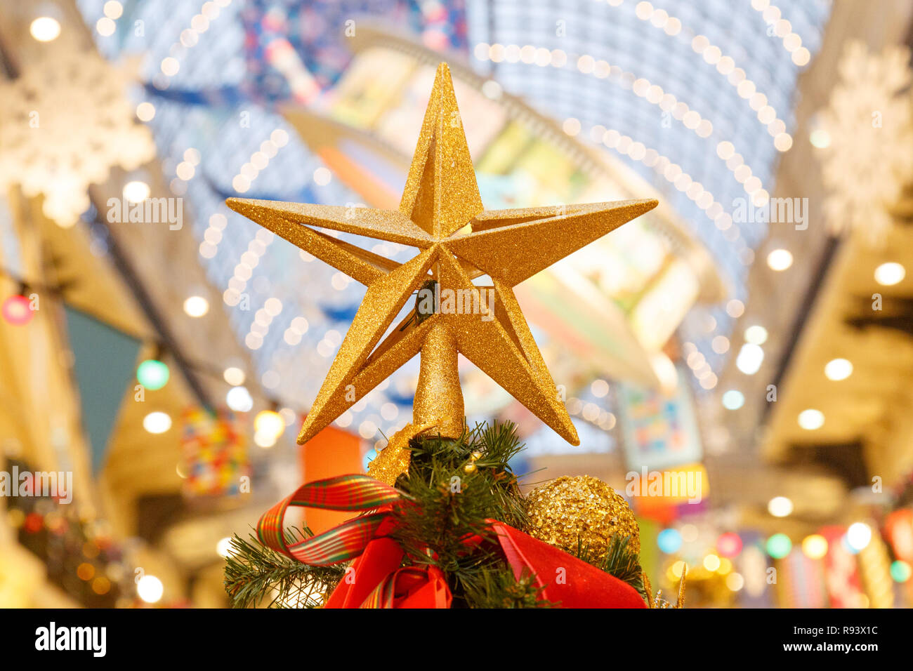 Christmas scene with tree gifts and fire in background Stock Photo - Alamy