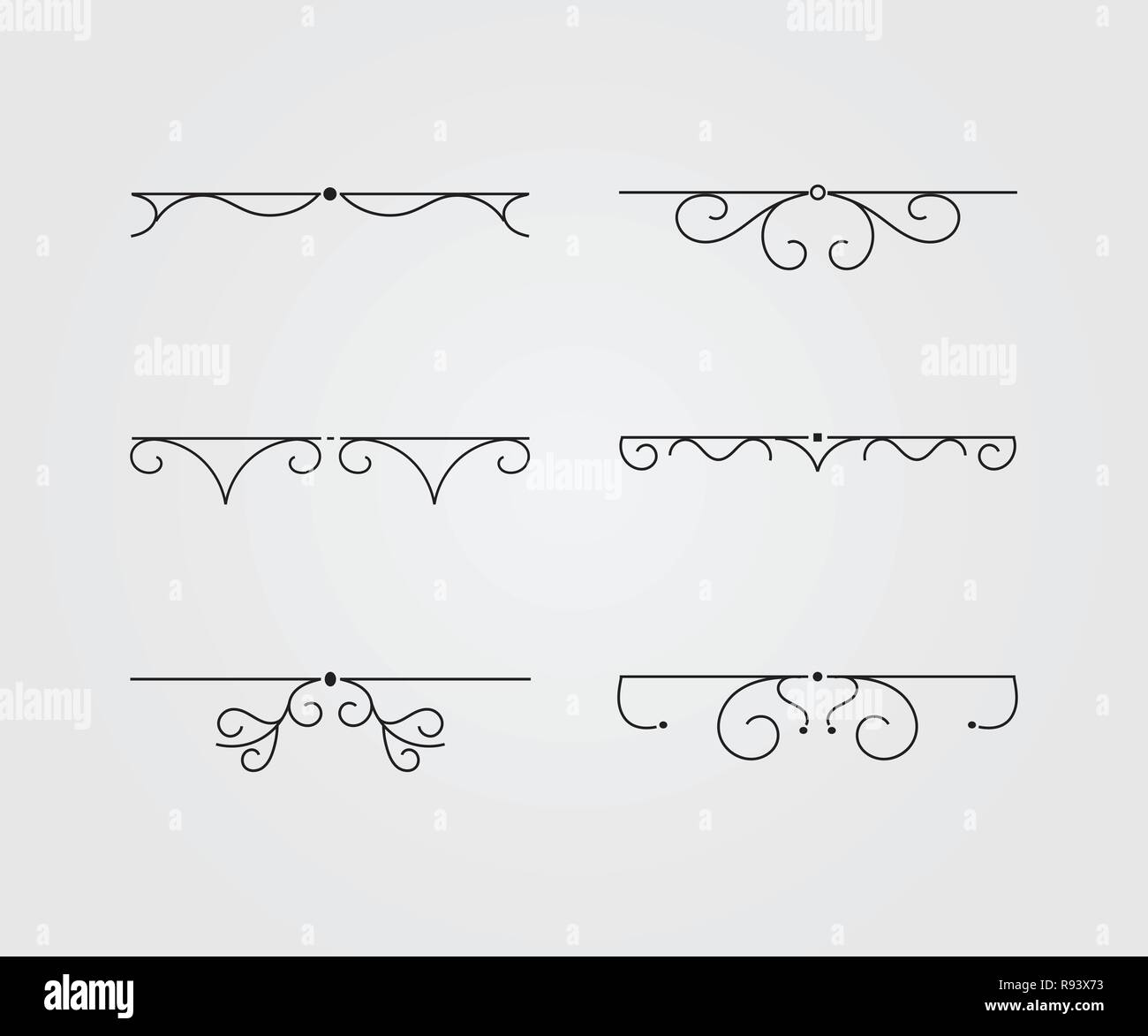 Set of vintage frames. Vector Illustration Stock Vector Image & Art - Alamy