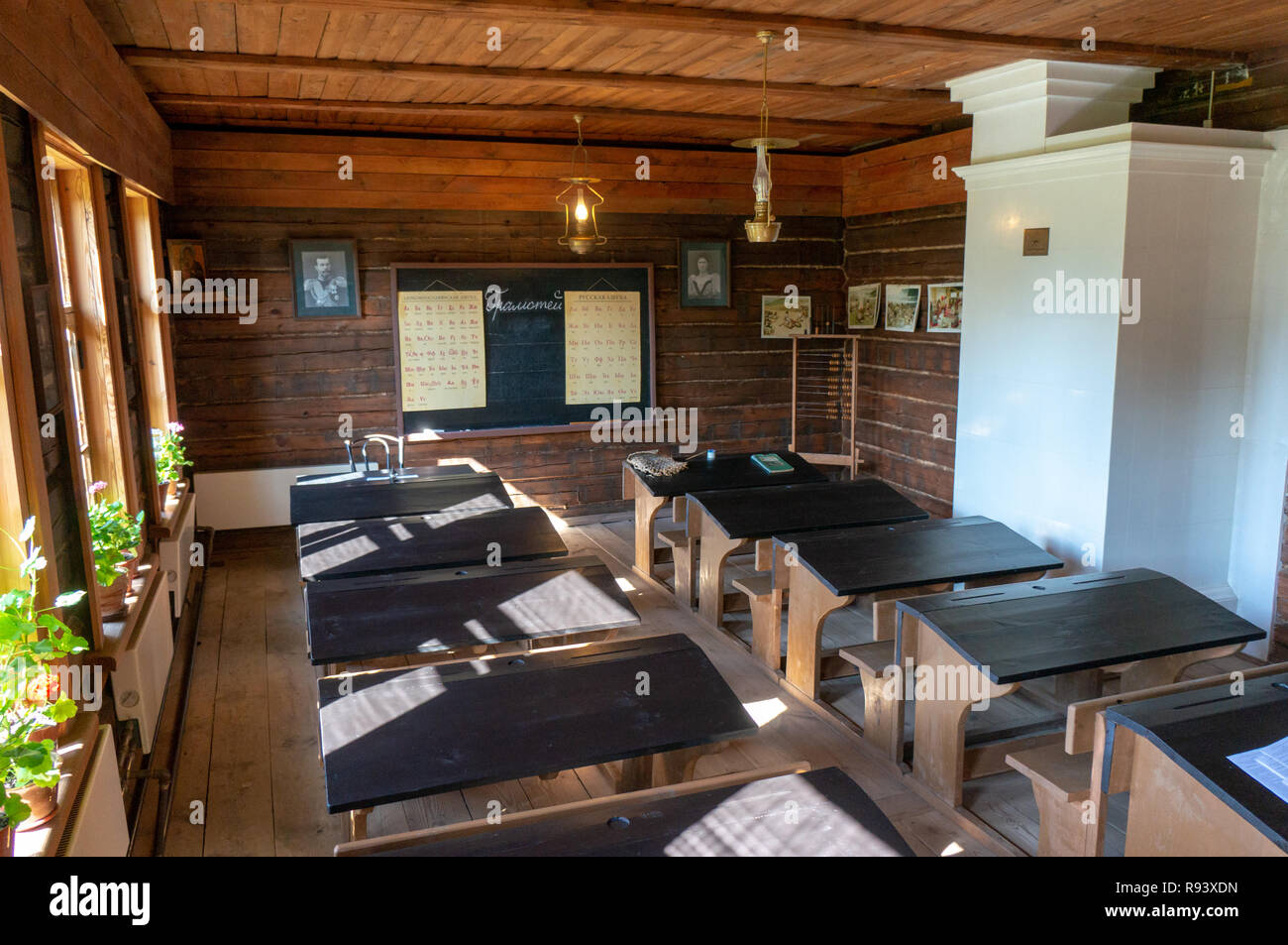 One room school house interior hi-res stock photography and images - Alamy