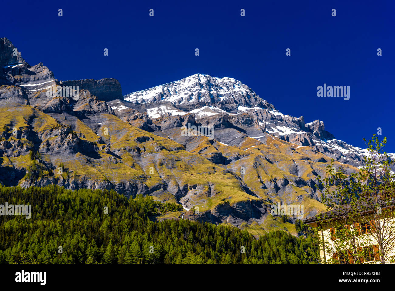 Swiss Alp mountains, Leukerbad, Leuk, Visp Wallis Valais Switzerland ...