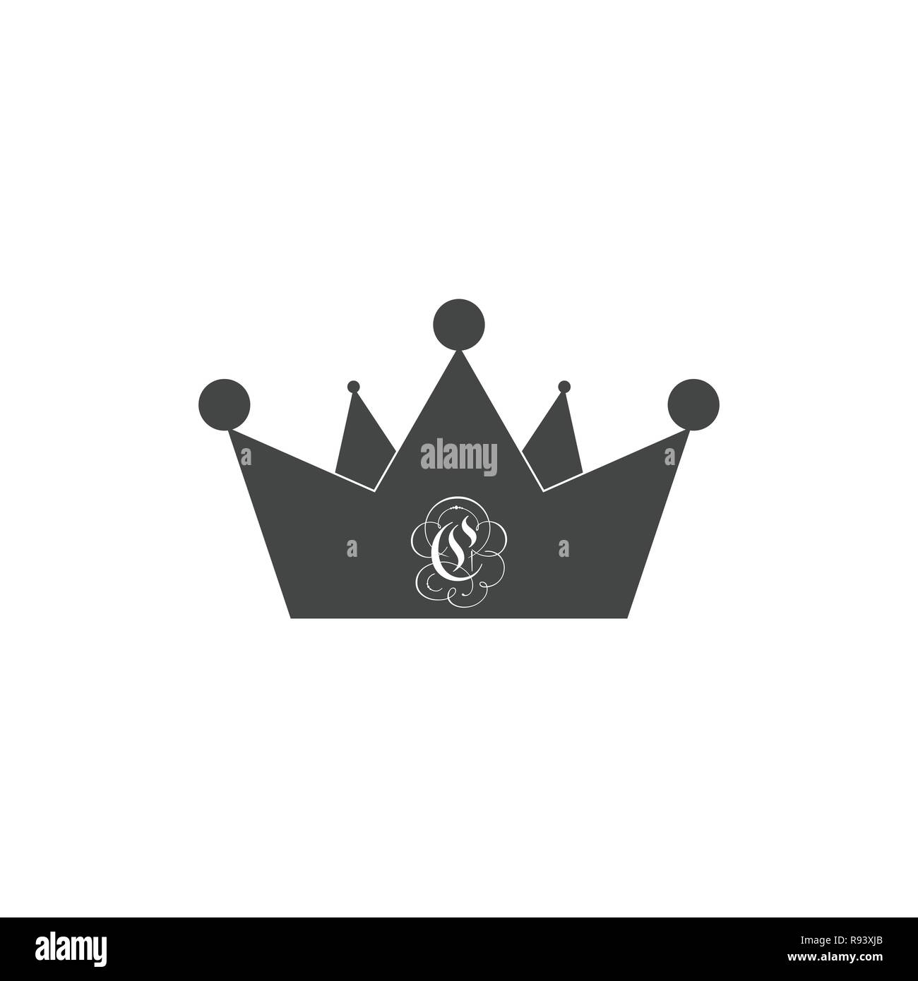 Crown icon vector vector Stock Vector Images - Alamy