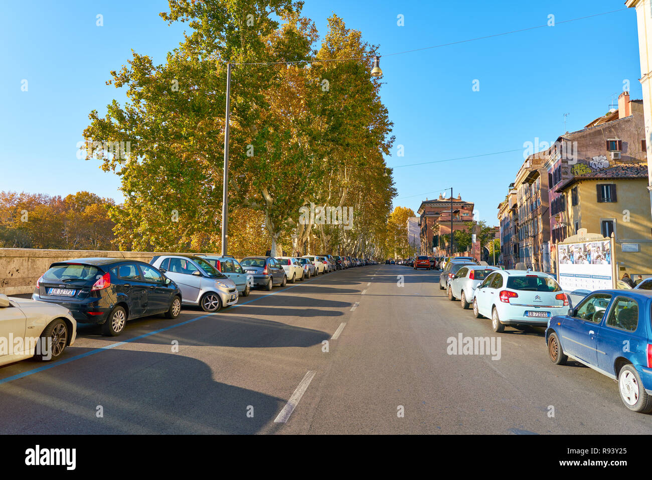ROME, ITALY - CIRCA NOVEMBER, 2017: Rome urban landscape. Rome is the ...