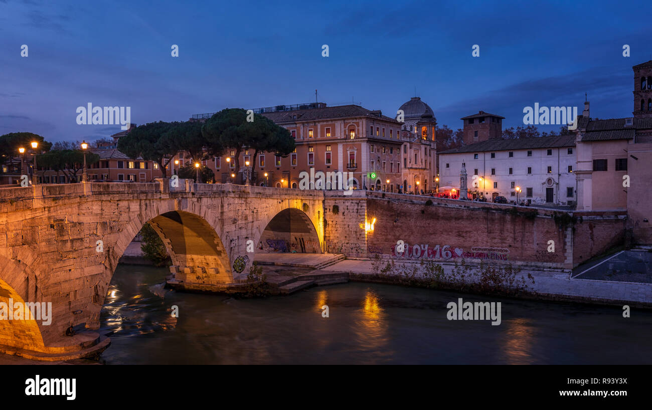 Pons cestius rome hi-res stock photography and images - Alamy