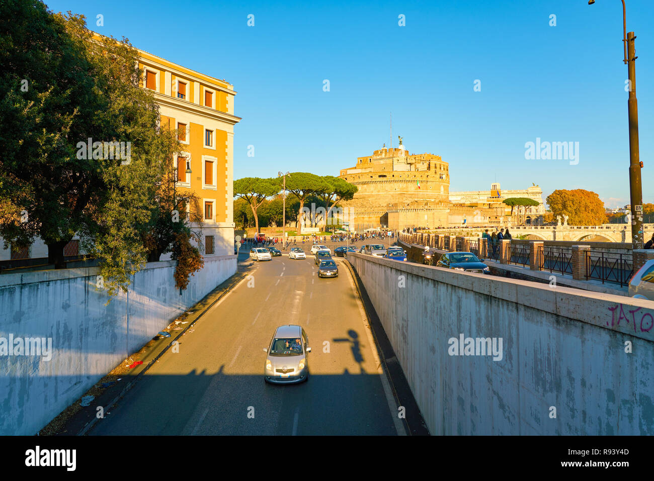 ROME, ITALY - CIRCA NOVEMBER, 2017: Rome urban landscape. Rome is the ...
