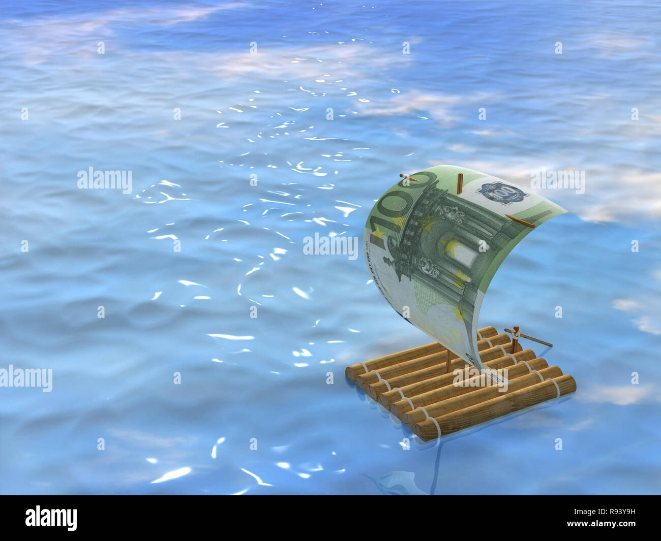Raft with a sail hi-res stock photography and images - Alamy