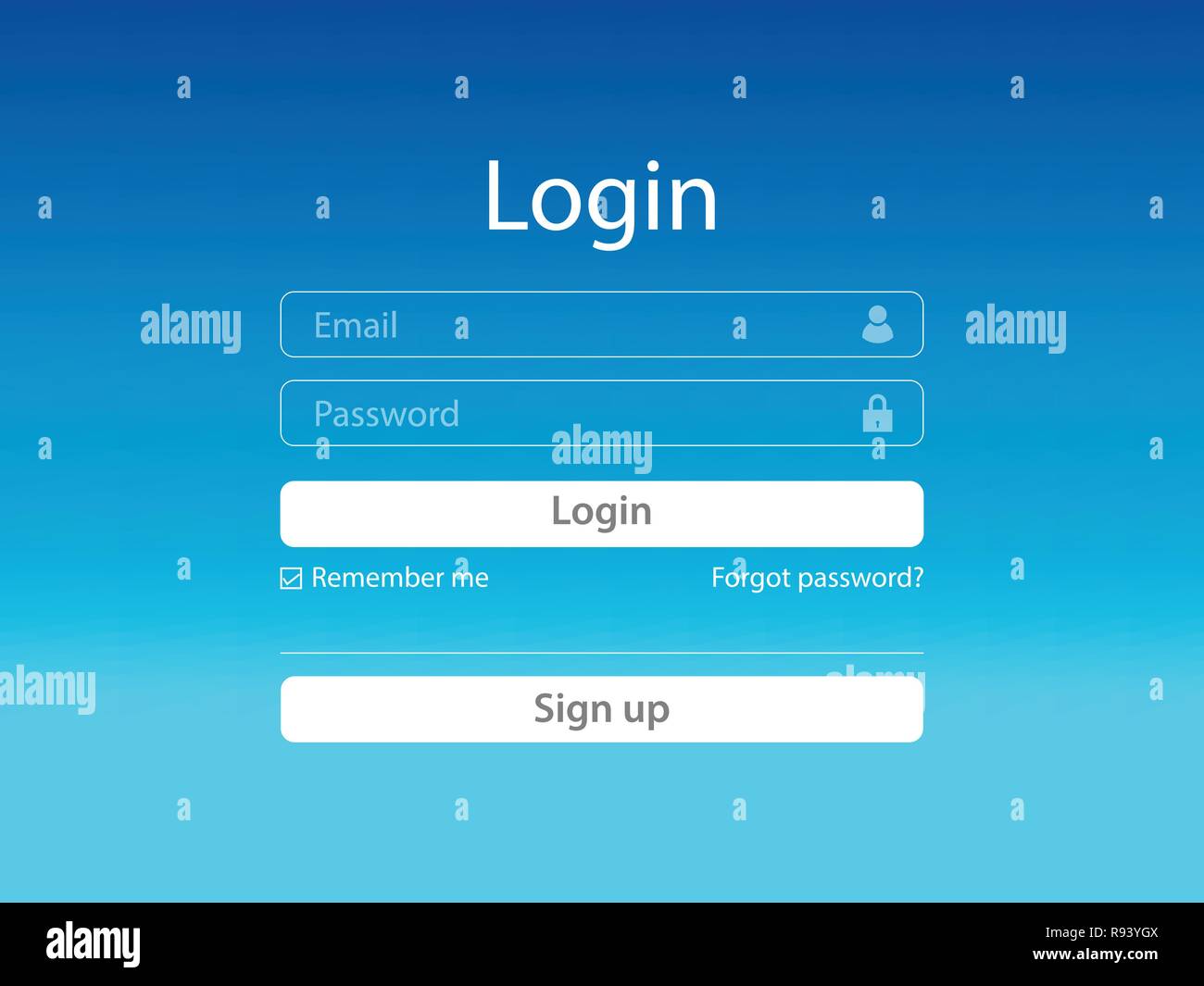 Login window concept Stock Vector Images - Alamy
