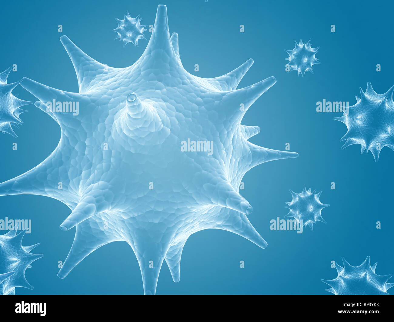 Colony of pathogen viruses - 3d render Stock Photo - Alamy