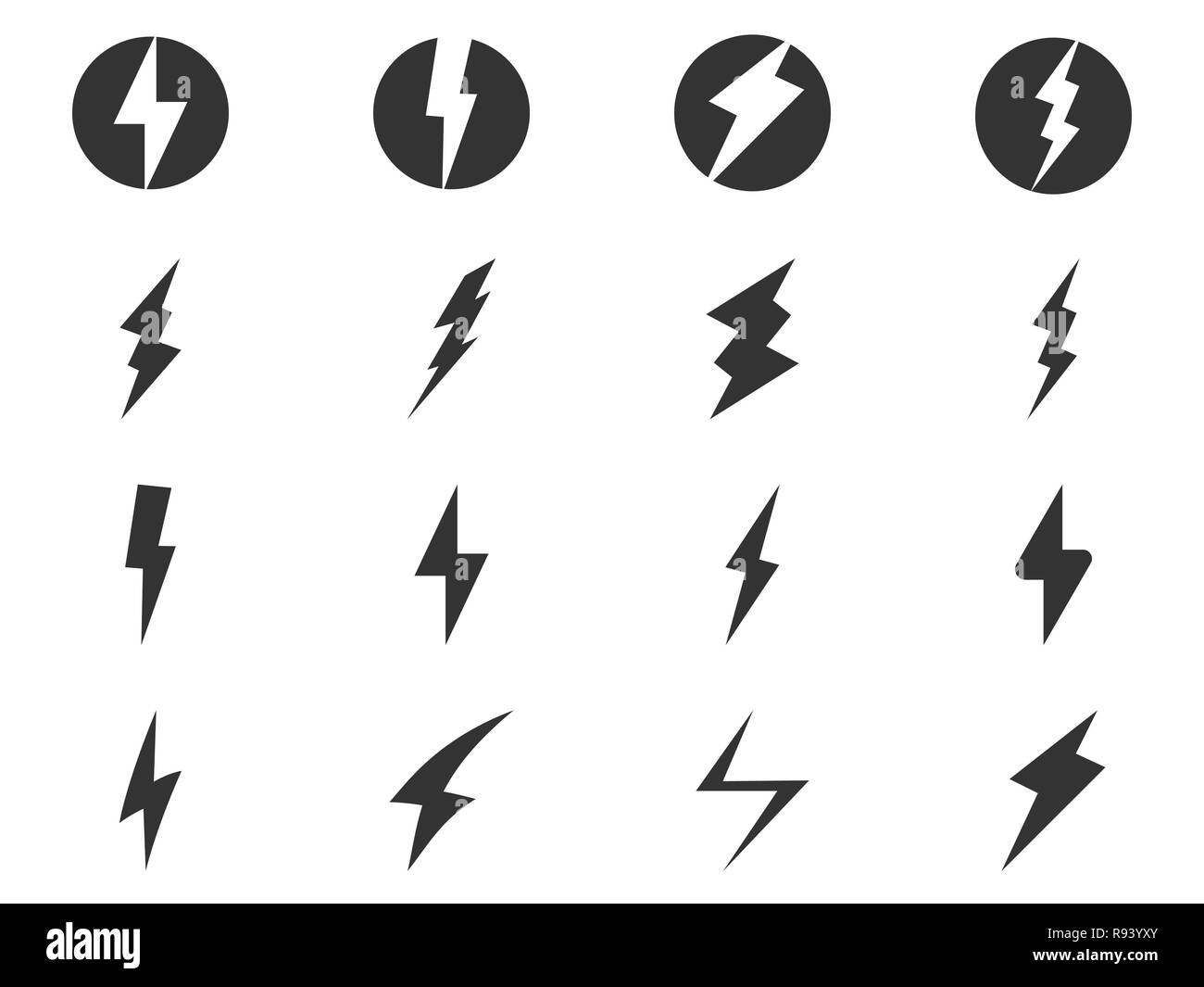 Set of bolt icons Stock Vector Image & Art - Alamy