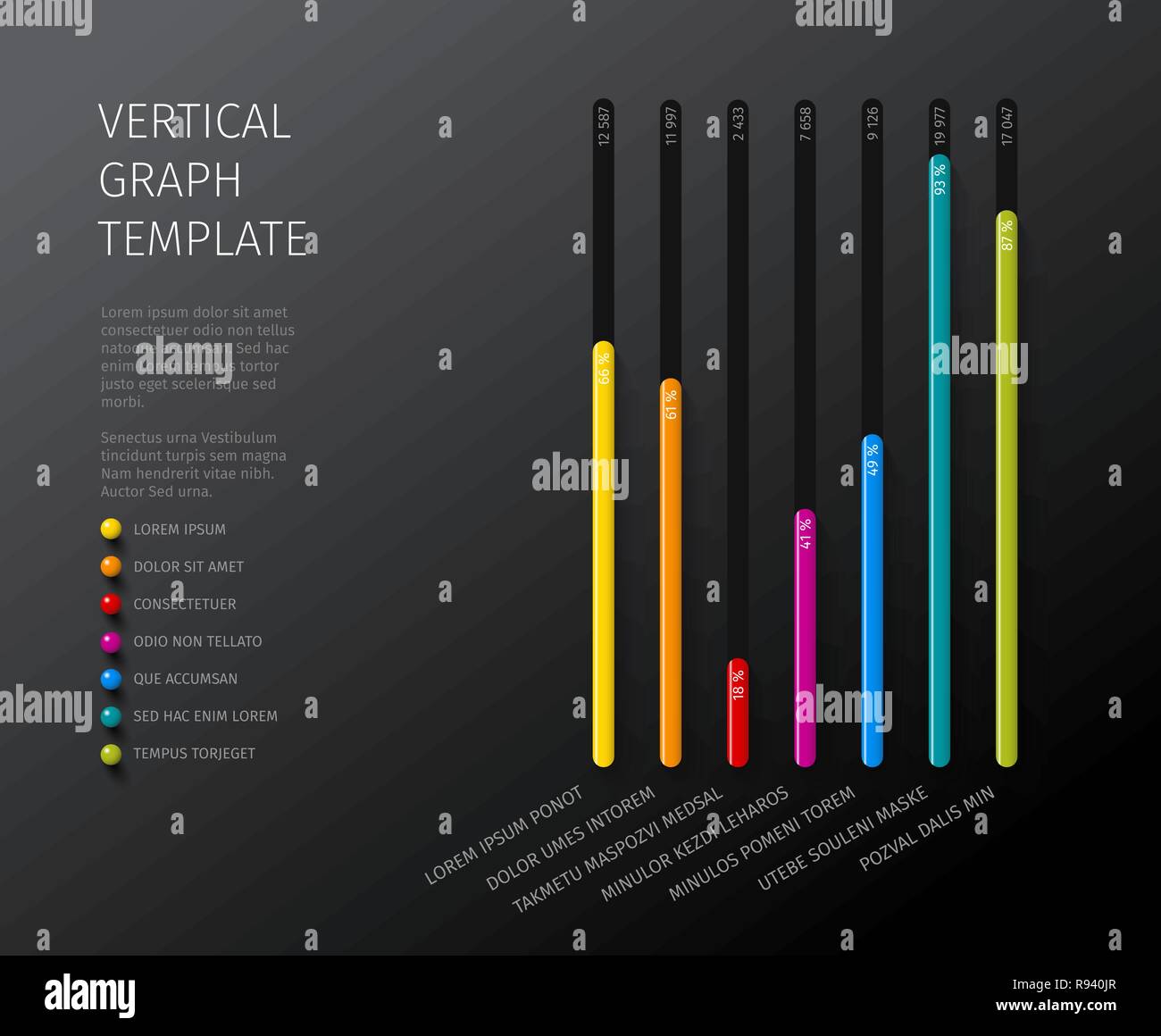 Vector flat design statistics vertical column graph template for your ... Vector flat design statistics vertical column graph template for your ...