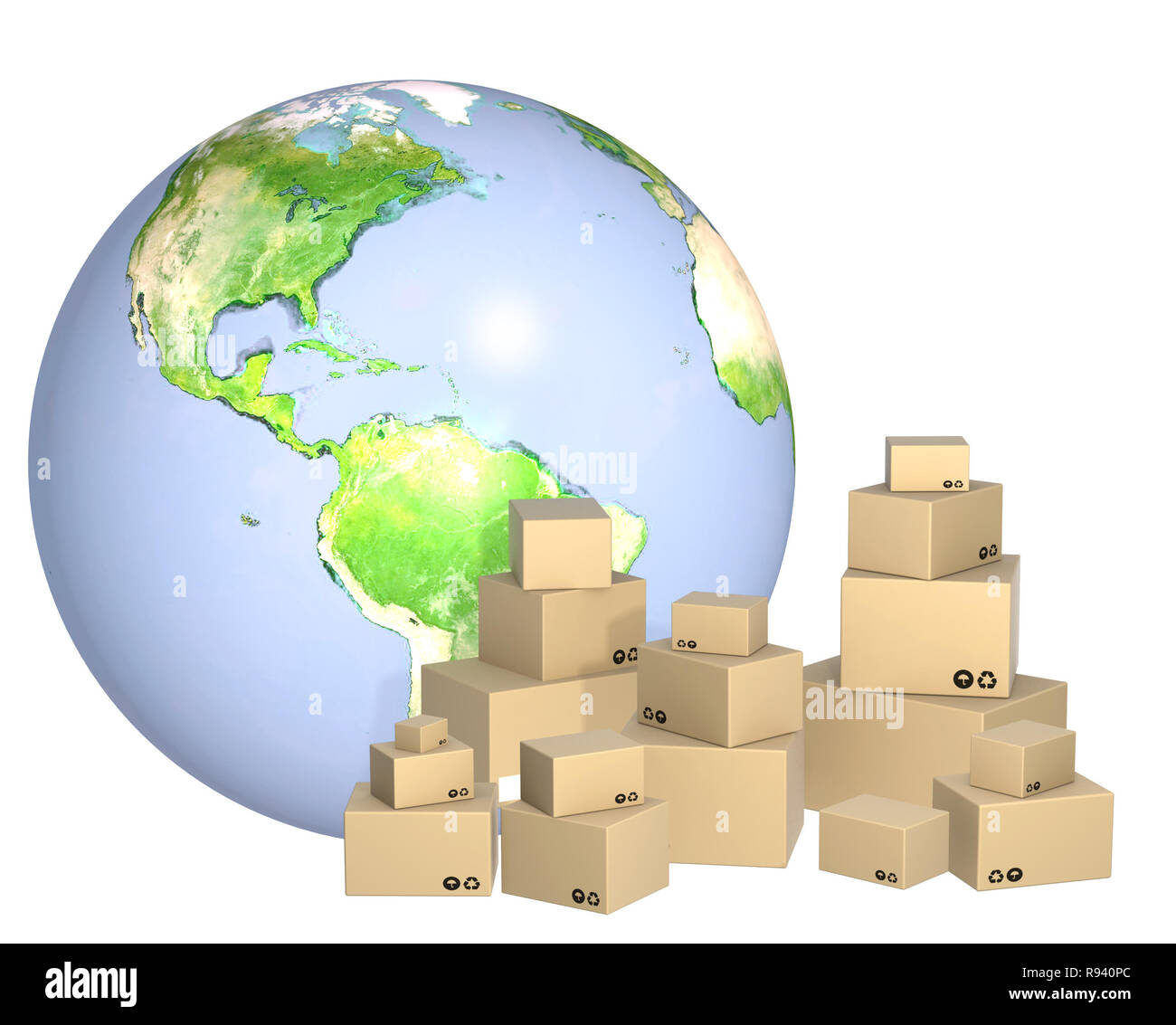 Cardboard 3d boxes objects hi-res stock photography and images - Alamy