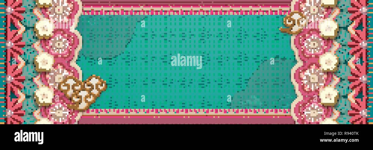 Pink embroidery Stock Vector Images - Alamy