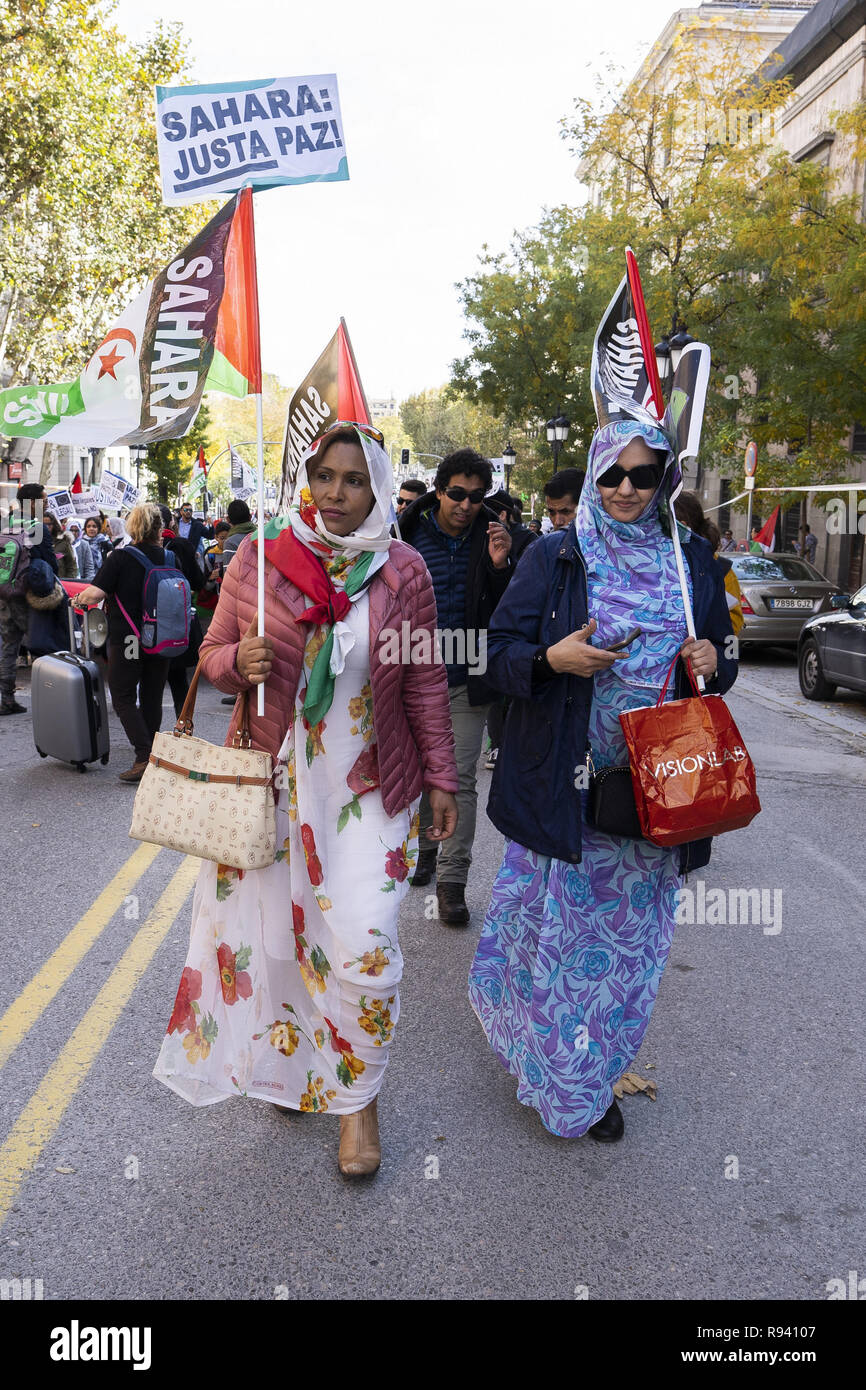 Thousands demonstrate in Madrid, Spain, for freedom of Sahara and human ...