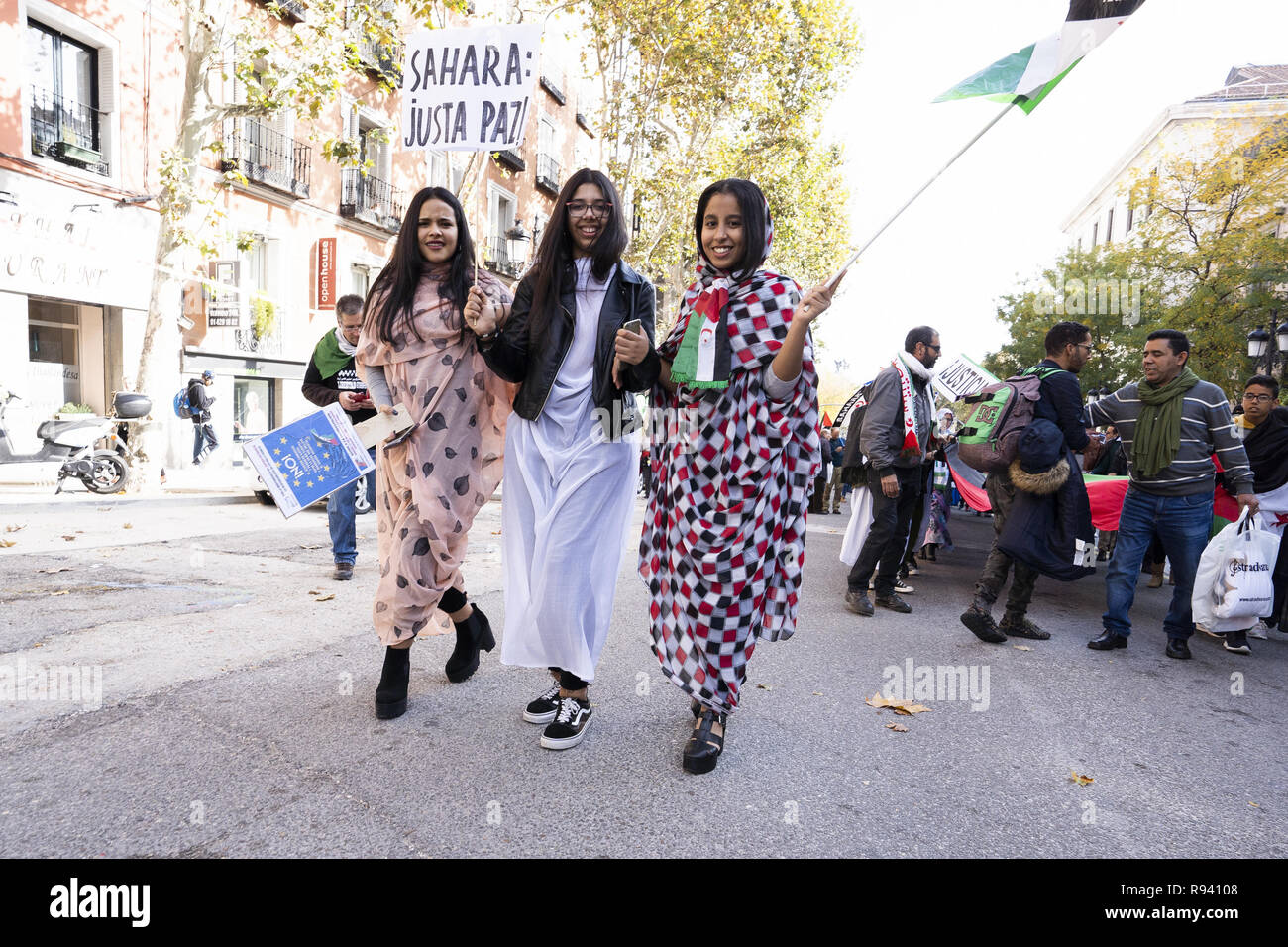 Thousands demonstrate in Madrid, Spain, for freedom of Sahara and human ...