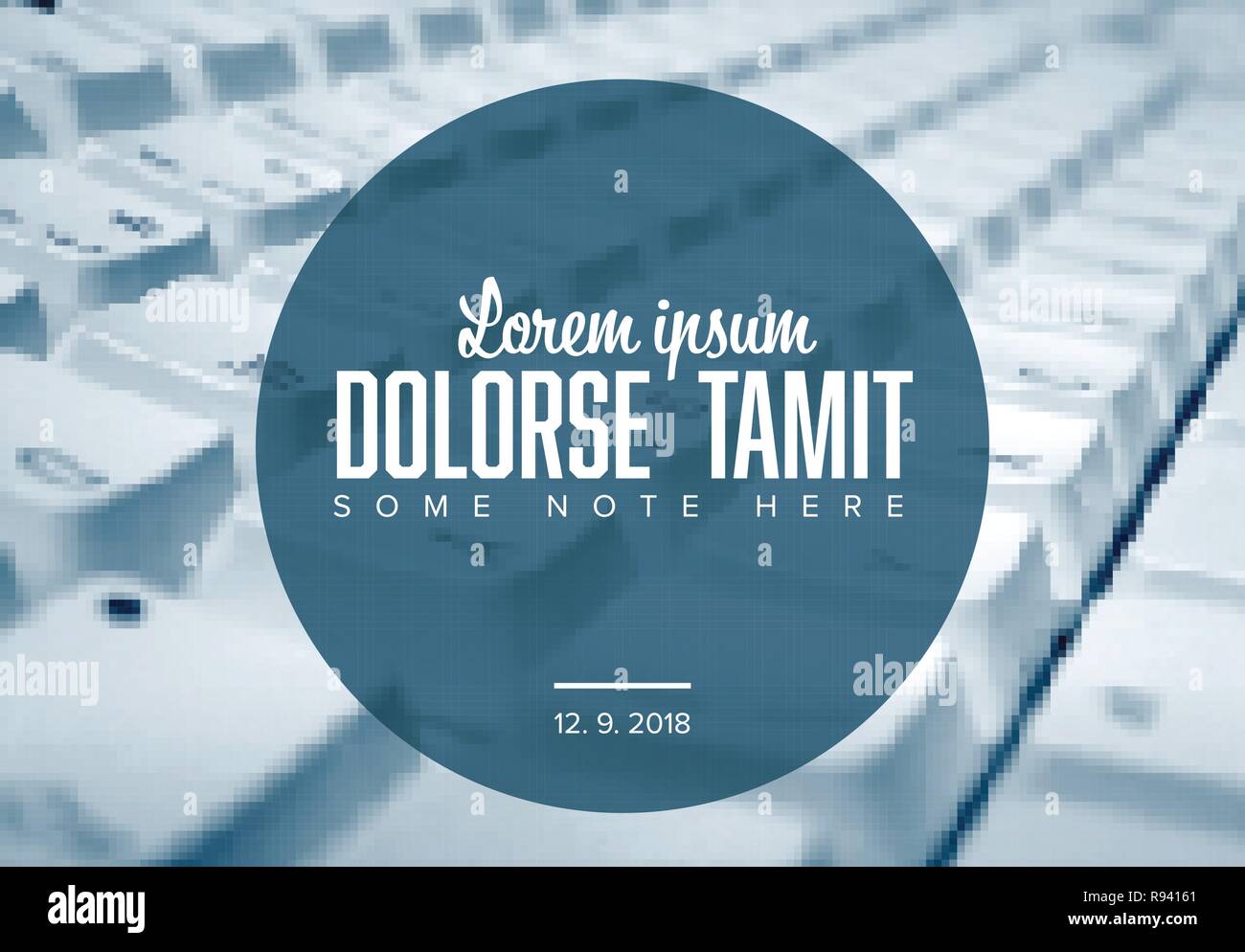 Vector Social media post template with sample text, circle tag and ...