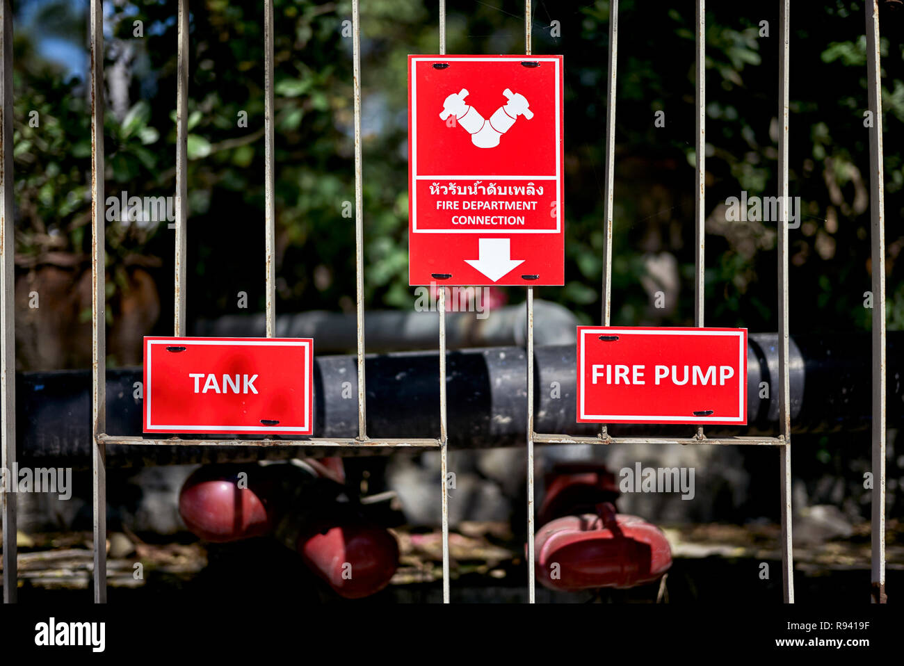 Fire water point connection Stock Photo - Alamy