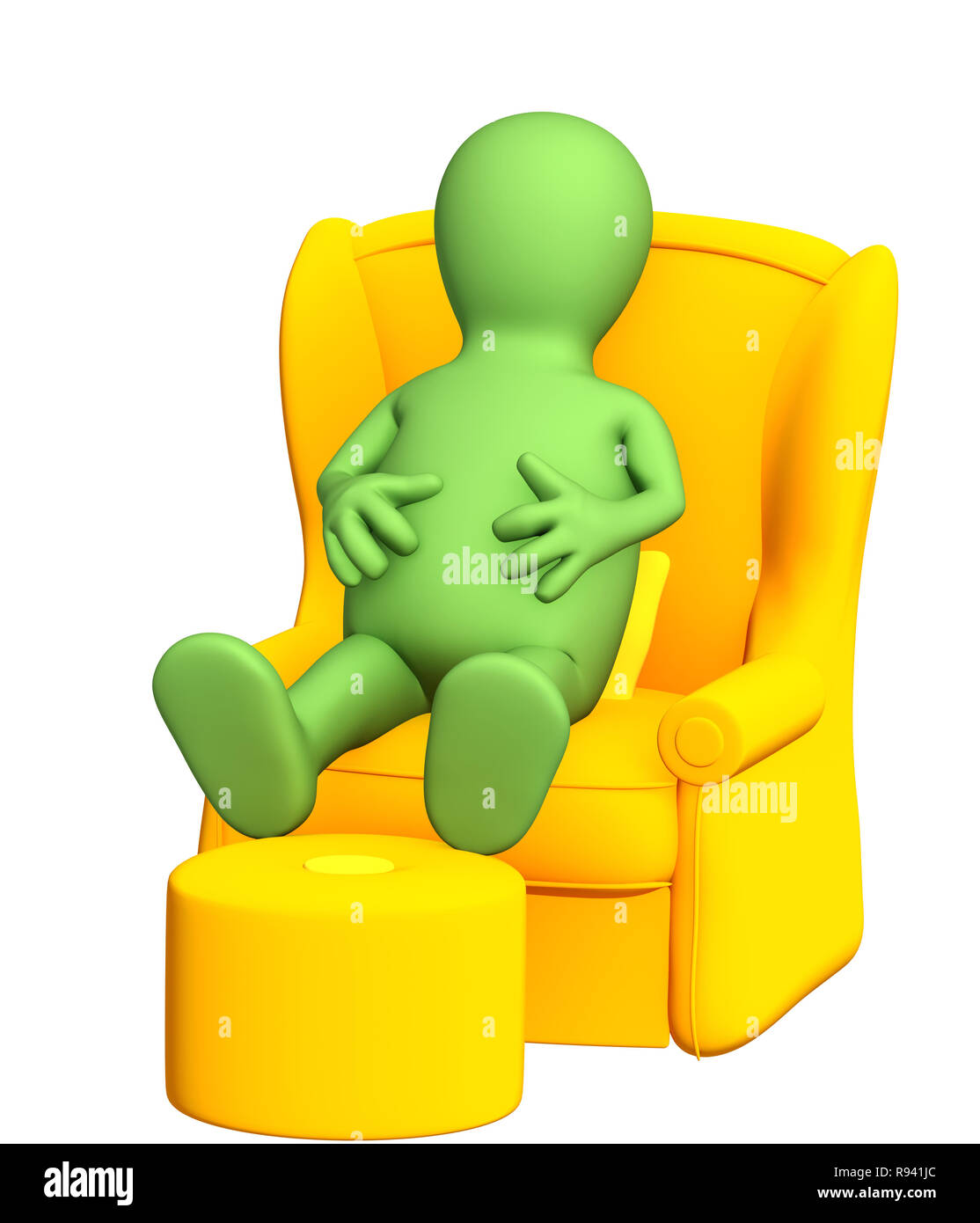 3d man relaxing in chair hi-res stock photography and images - Alamy
