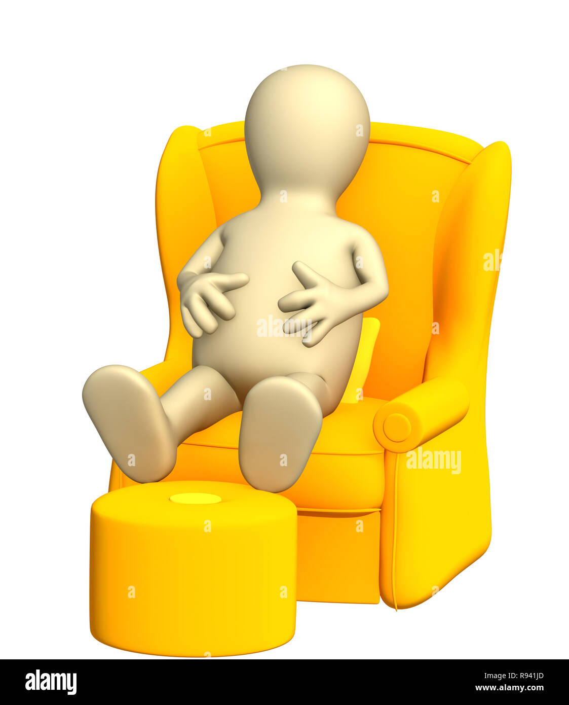 3d man relaxing in chair hi-res stock photography and images - Alamy