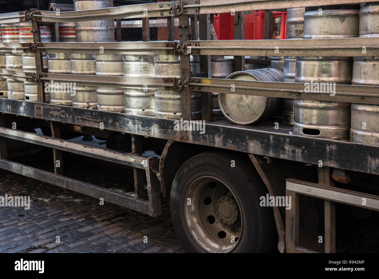 Cargo container truck picking hi-res stock photography and images - Alamy