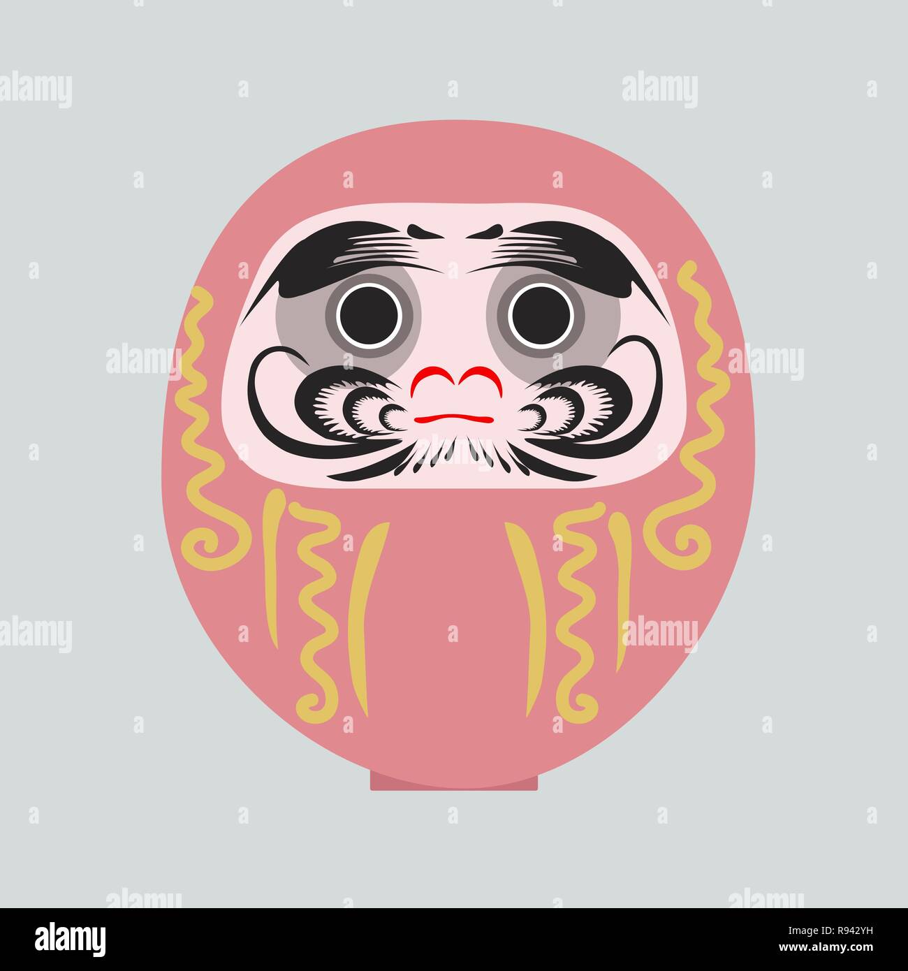 Daruma - Japanese traditional doll. Roly-poly toy. The annual new year ...