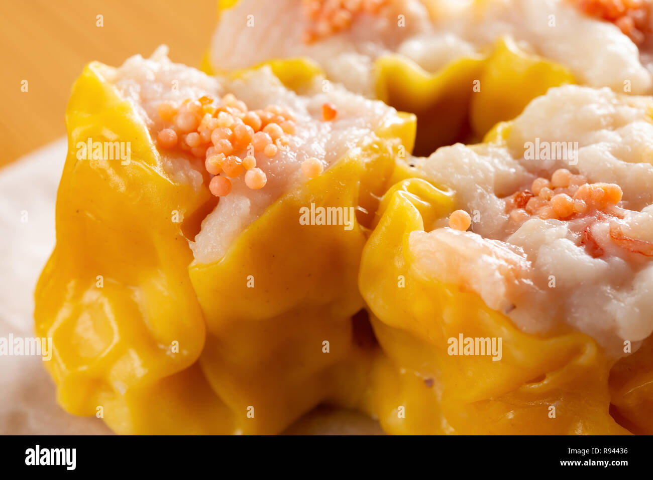 side view steamed pork dumplings close up Stock Photo - Alamy