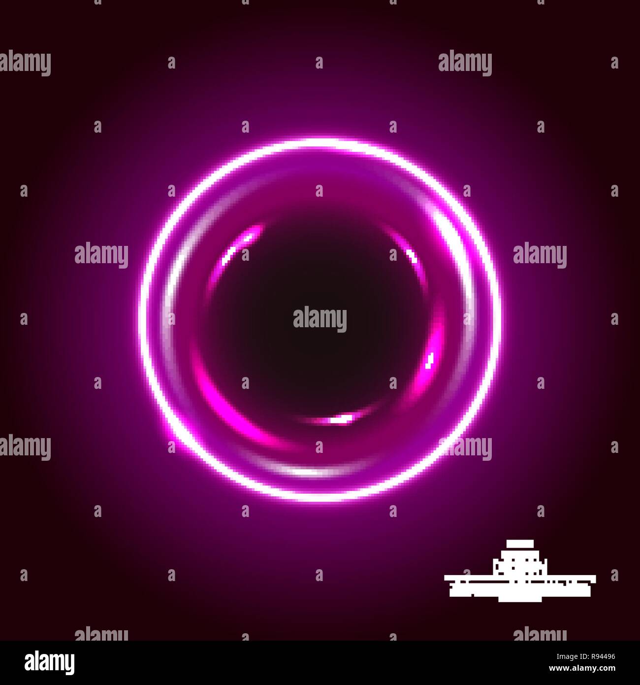 The abstract shining background. A round banner and the sparkling ...