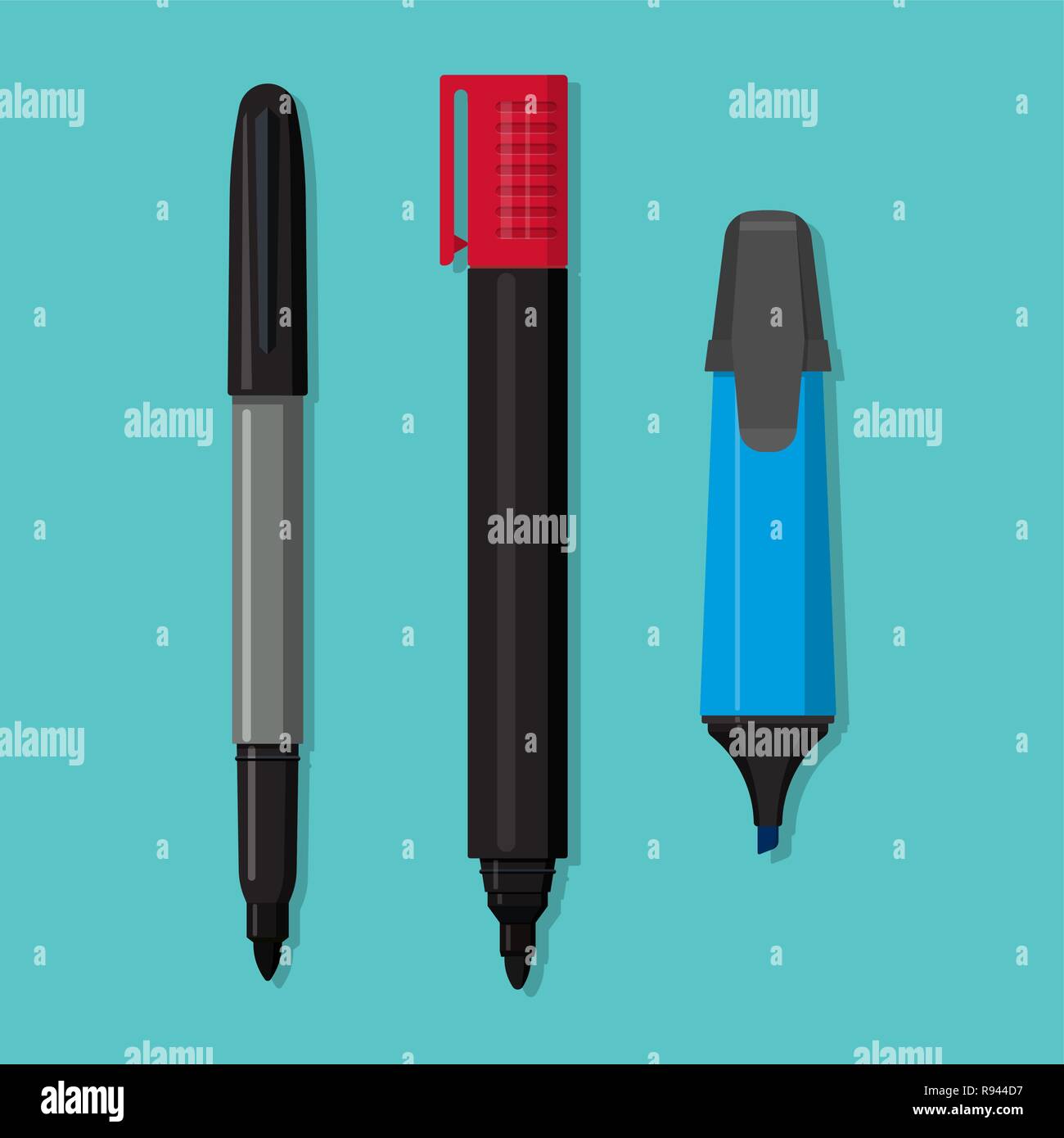 Ink pen set objects Stock Vector Images - Alamy