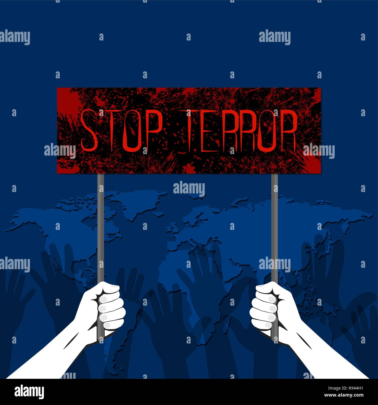 Anti war protest stop Stock Vector Images - Alamy