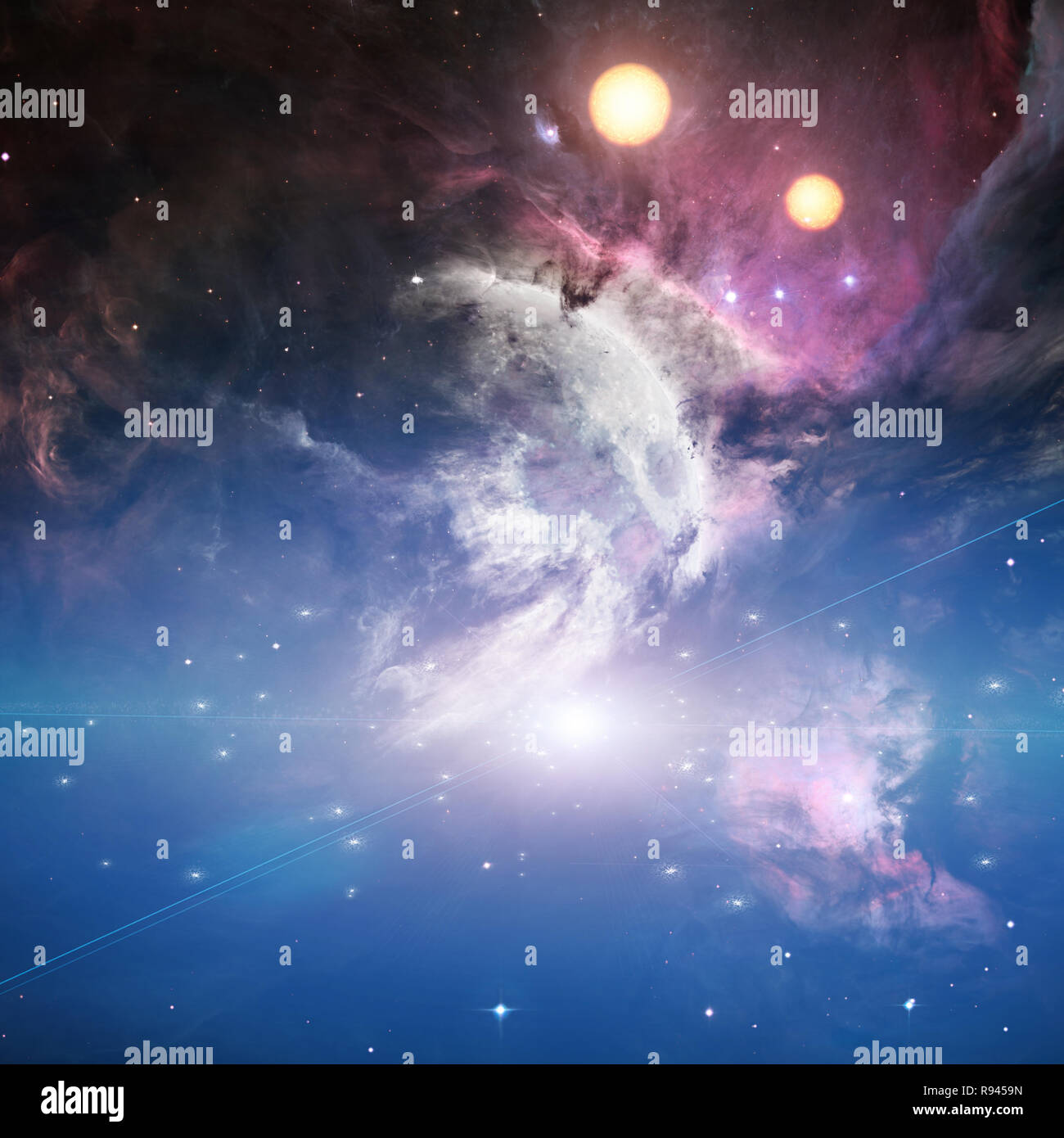 Two suns planet hi-res stock photography and images - Alamy